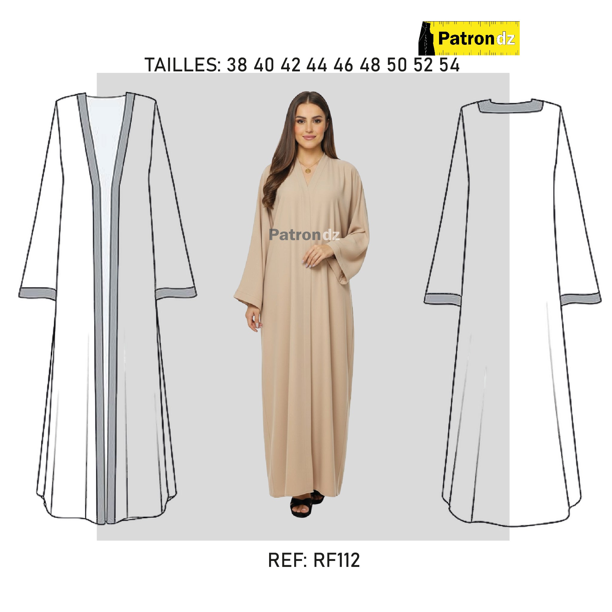 Patron Abaya Hijab - Patron - RF112 – Patron dz